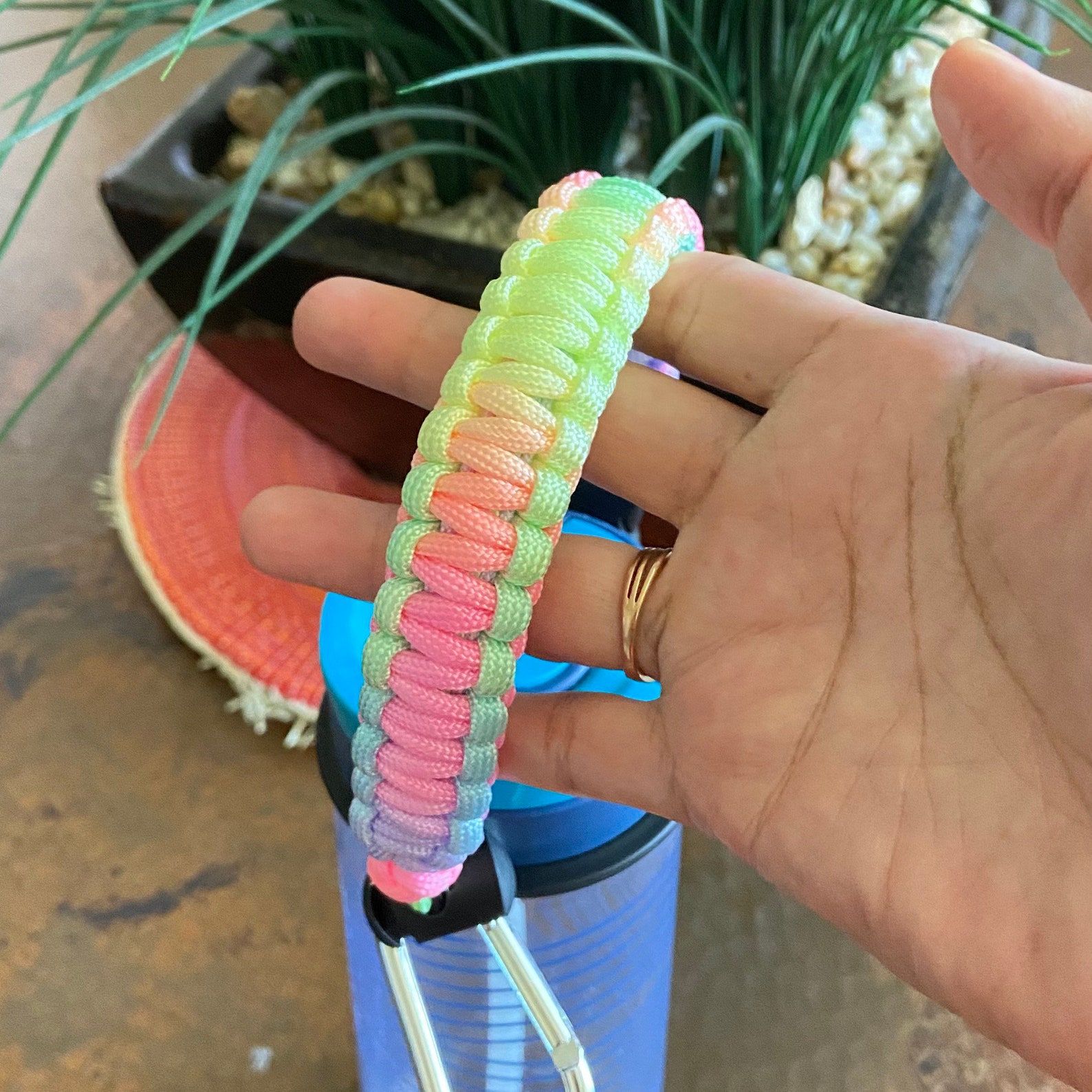 Water Bottle Paracord Handle Strap Wide Mouth Hydro Flask Cup | Etsy