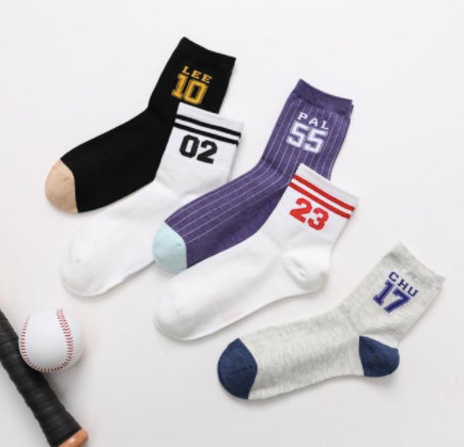Fashion Socks Casual Socks Number Socks Bundle of 5 | Etsy