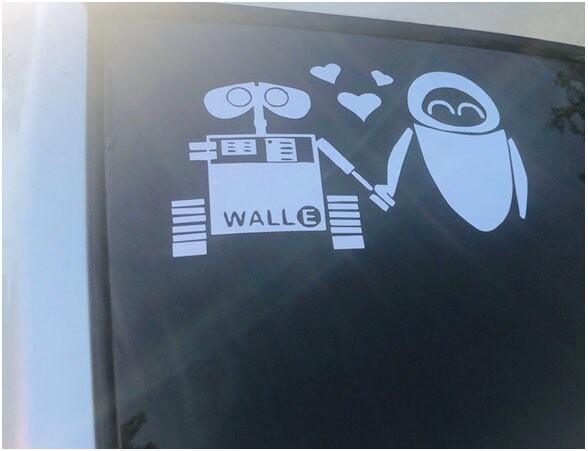 Wall-e and Eve Car Decal - Etsy