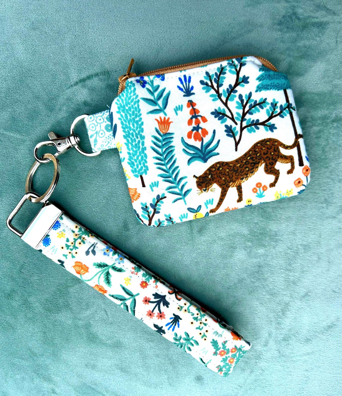 Rifle Paper Co. Fabric Key Fob Mini Zip Pouch: Card /airpod Holder ...