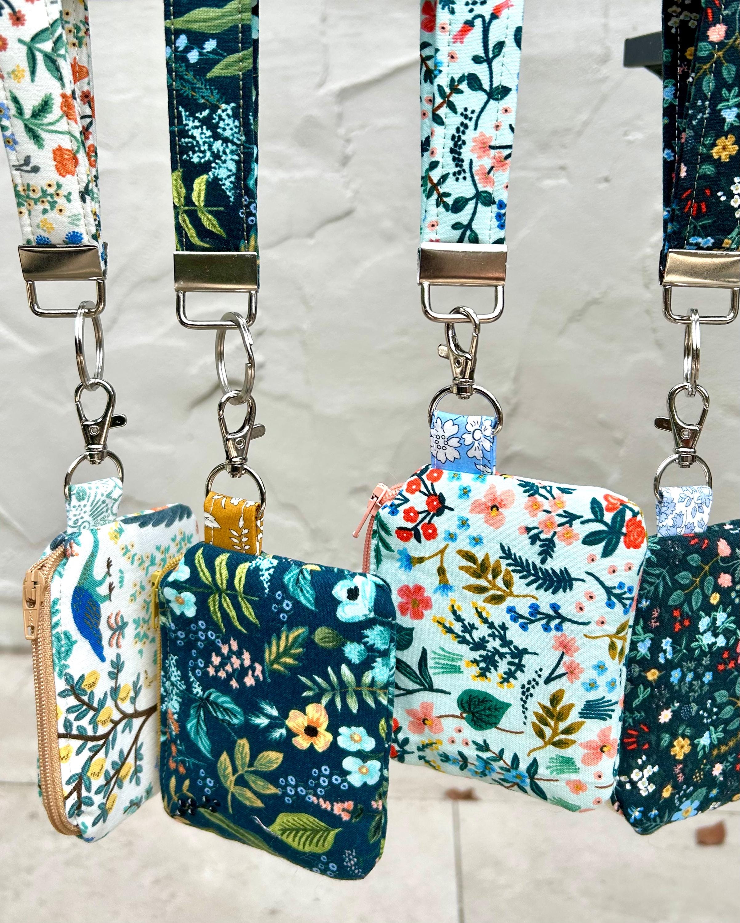 Rifle Paper Co. Fabric Key Fob Mini Zip Pouch: Card /airpod Holder ...
