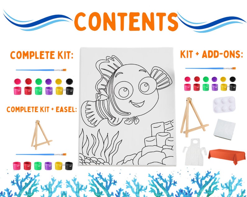 Finding Nemo Paint Kits Birthday Party Paint Kit Painting Activity for ...