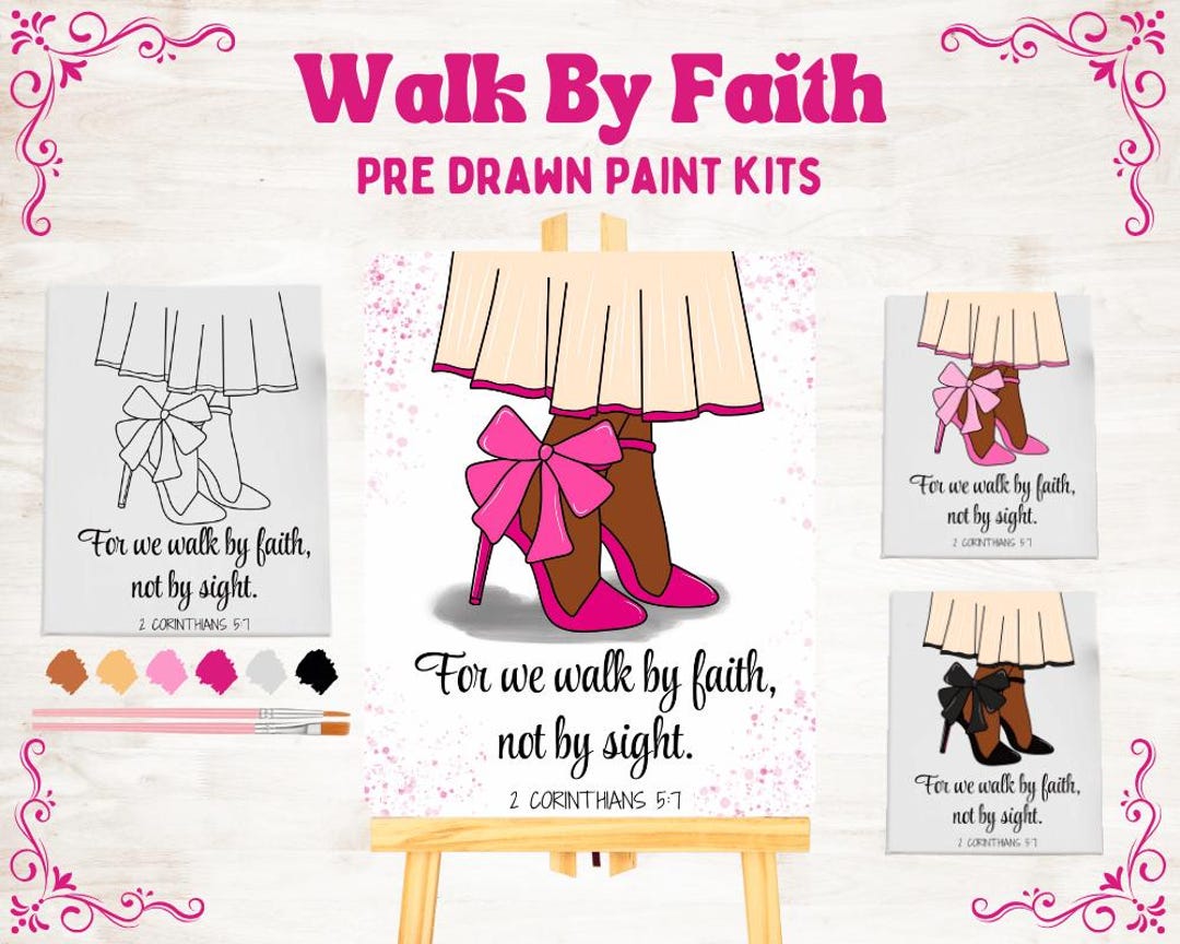 Walk by Faith Sip N Paint Canvas Activity for Christian Women ...