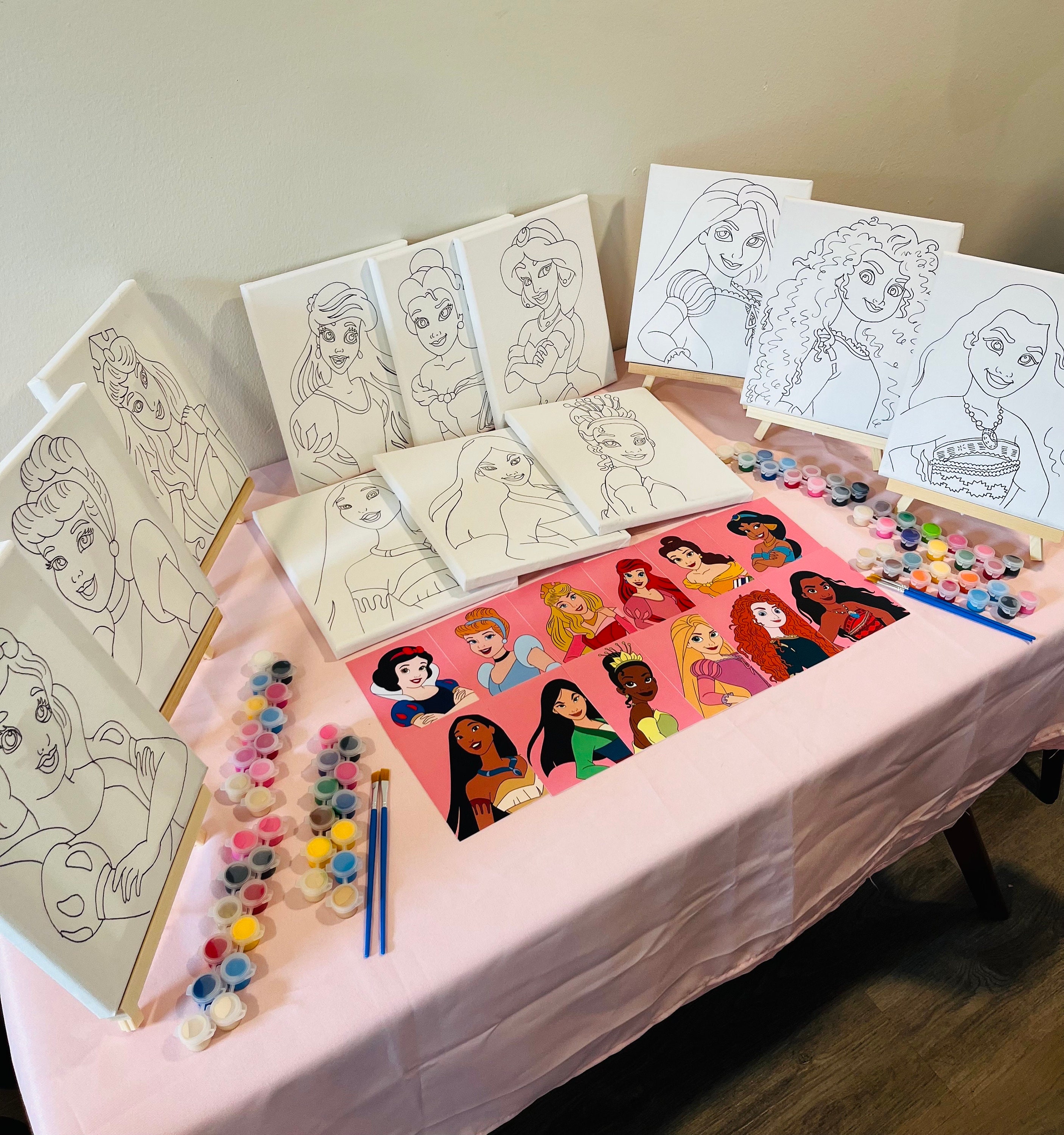 Princess Tiana Paint Kits Party/individual Birthday Party - Etsy