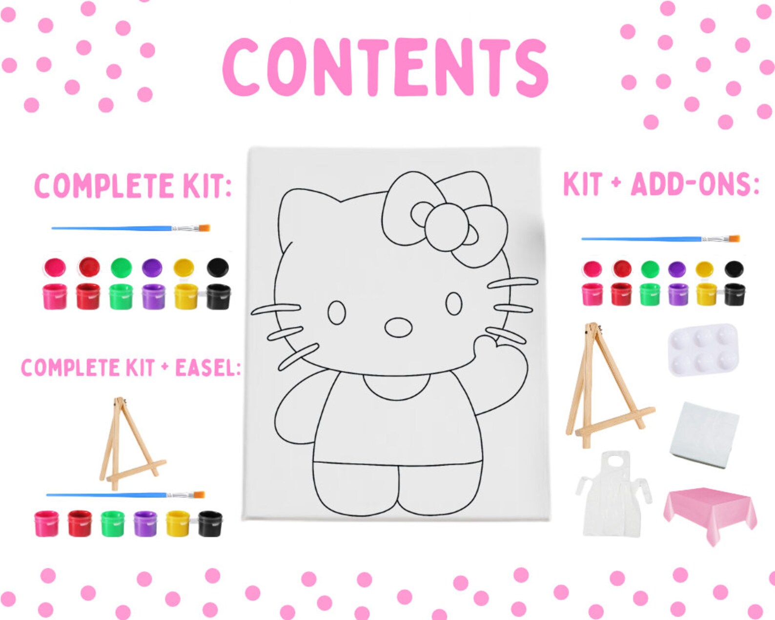 Hello Kitty & Friends Paint Kits Birthday Party Painting Activity Art ...