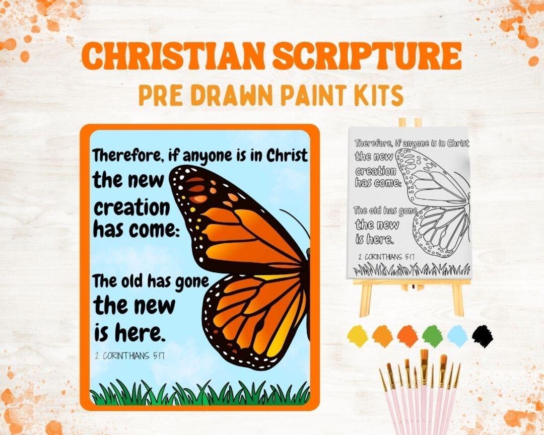 Christian Scripture Pre-drawn Paint Kits | Christian Women Paint ...