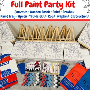 Superhero Paint Kits Birthday Party Painting Activity - Etsy