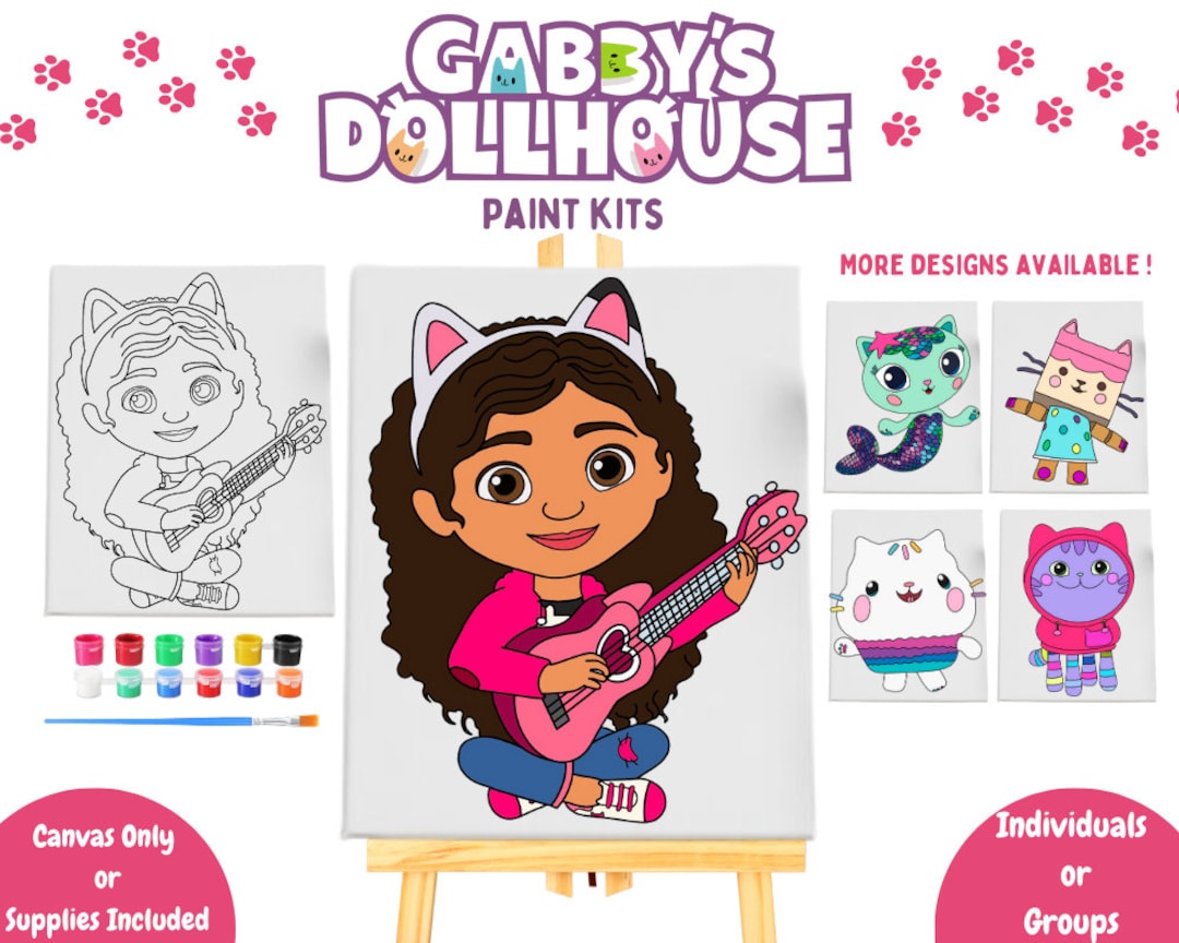 Gabby’s Dollhouse Paint Kits | Birthday Party Painting Activity | Kids ...