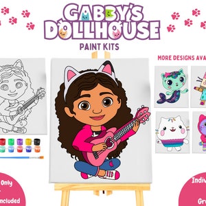 Gabby’s Dollhouse Paint Kits | Birthday Party Painting Activity | Kids ...