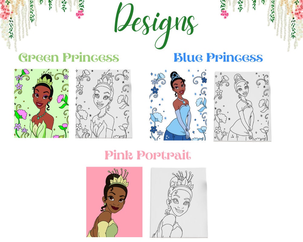 Princess Tiana Paint Kits Party/individual Birthday Party - Etsy