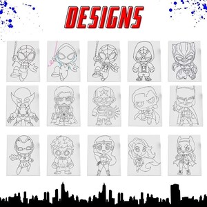 Superhero Paint Kits | Birthday Party Painting Activity | Individual ...