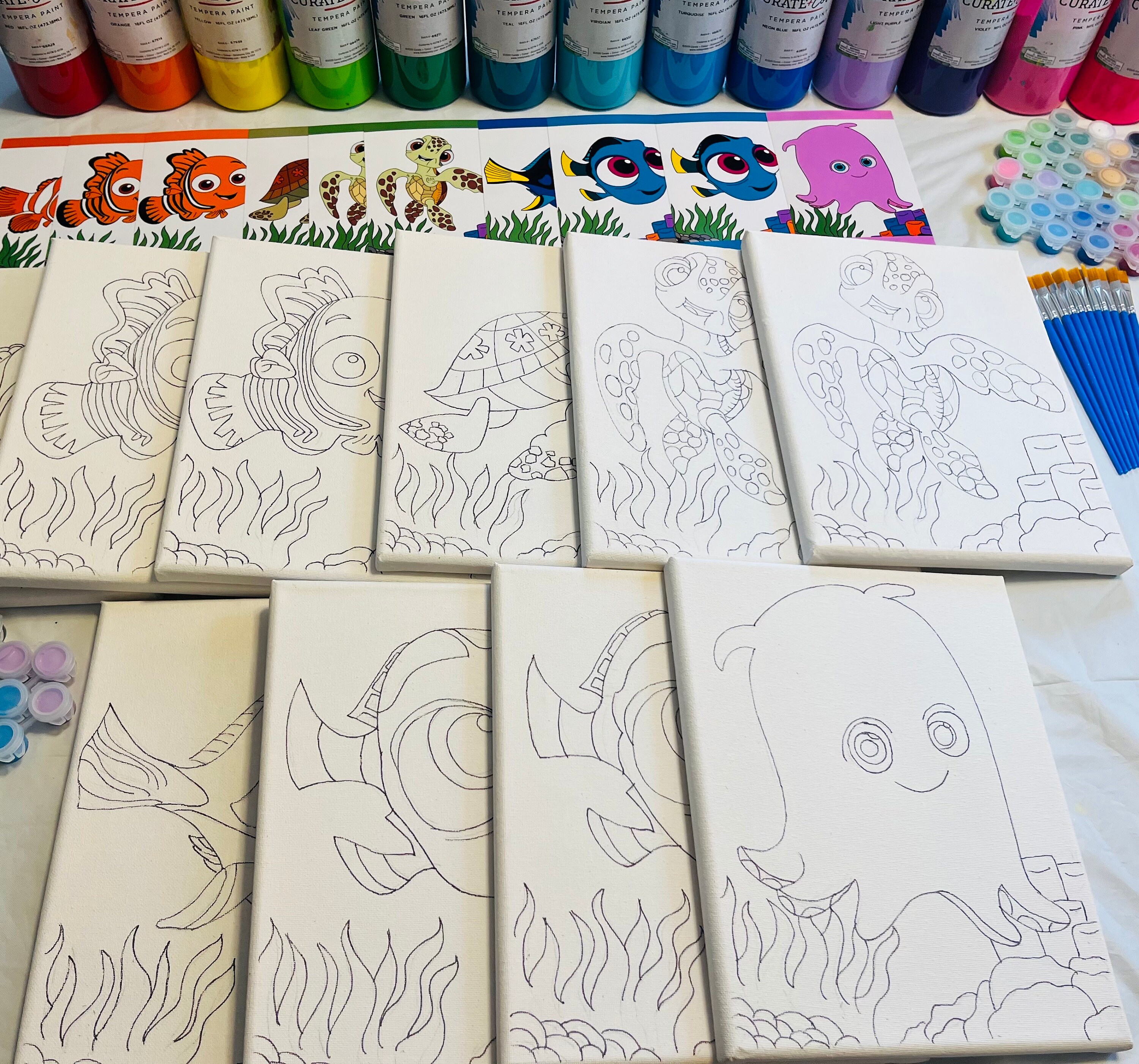 Finding Nemo Paint Kits Birthday Party Painting Activity - Etsy