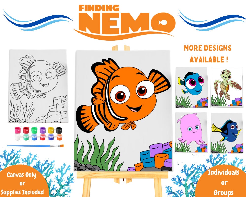 Finding Nemo Paint Kits Birthday Party Paint Kit Painting Activity for ...
