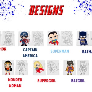 Superhero Paint Kits | Birthday Party Painting Activity | Individual ...