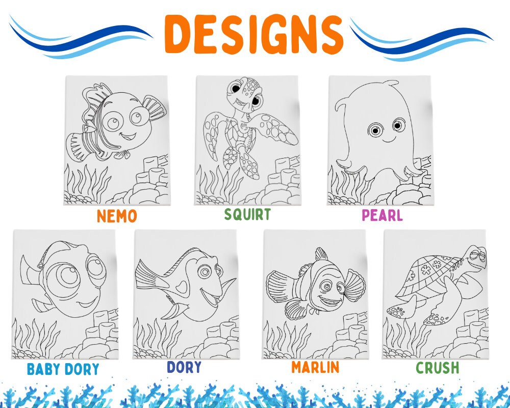 Finding Nemo Paint Kits Birthday Party Paint Kit Painting Activity for ...