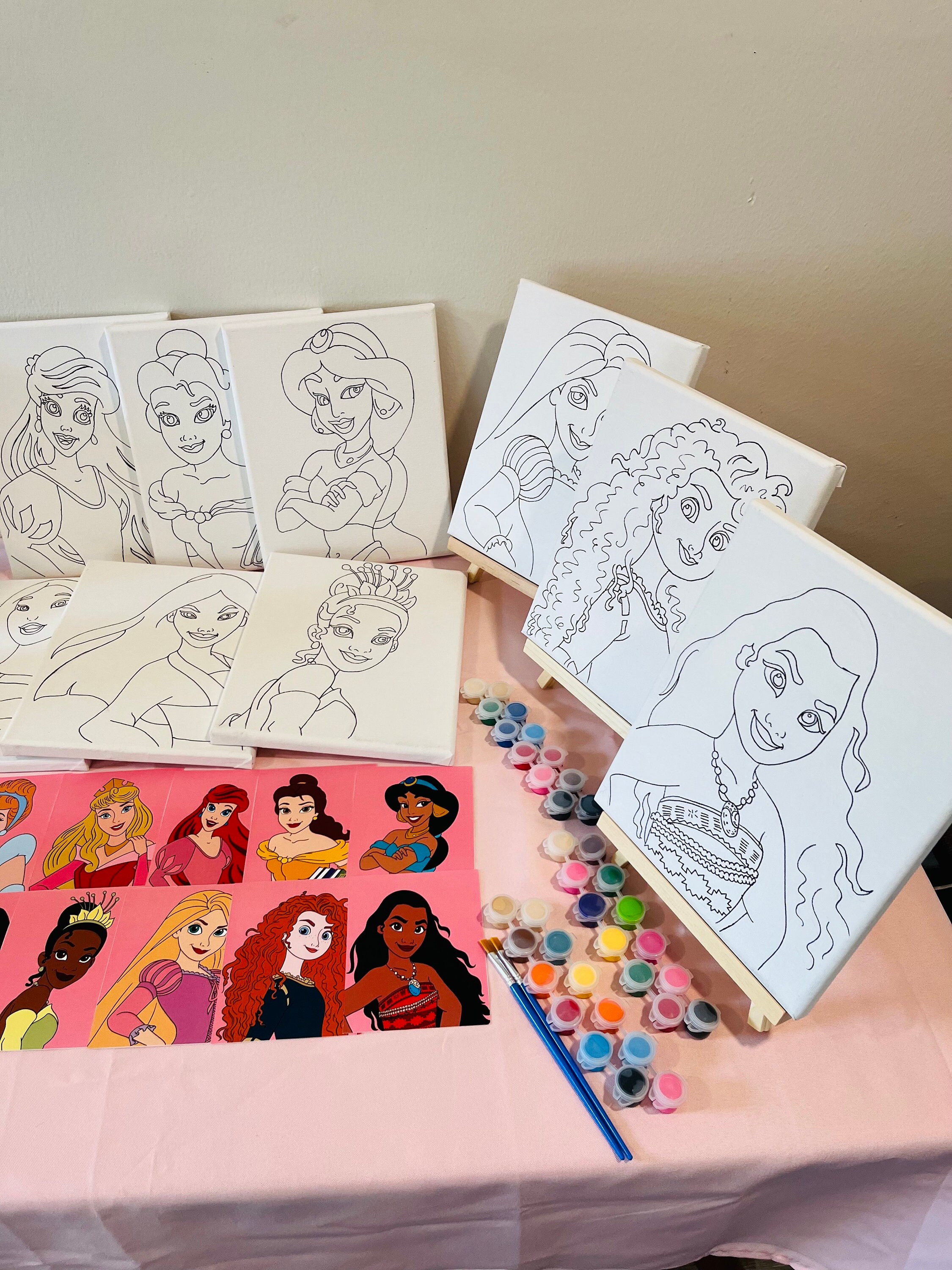 Princess Tiana Paint Kits Party/individual Birthday Party - Etsy