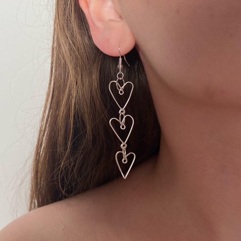 Heart Earrings - Etsy
