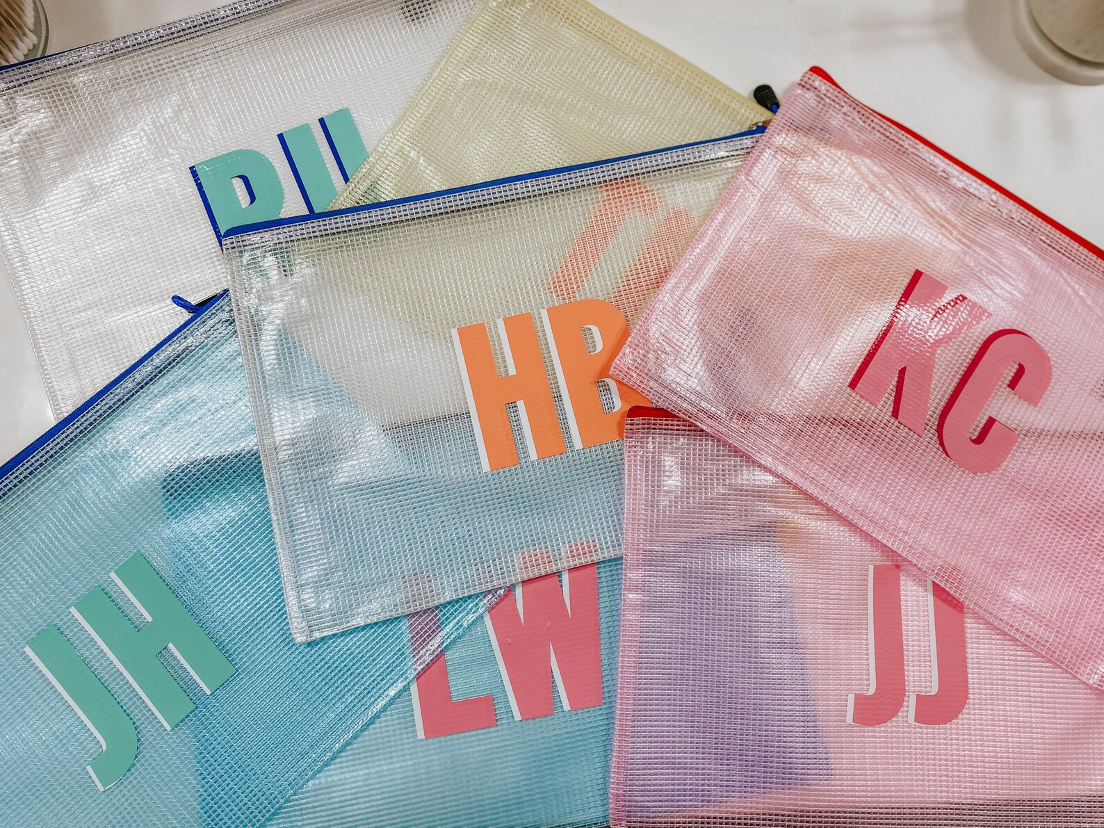 Large Bikini Pouch personalized Large Bikini Pouch Initials - Etsy