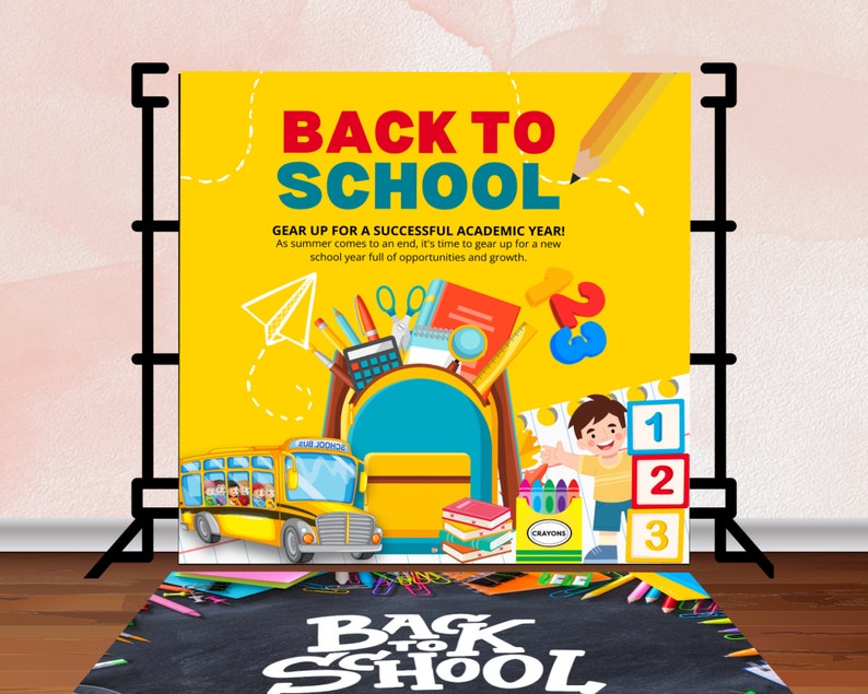 Set of 6 Back to School Kids Birthday Event Party Collection Bundle ...