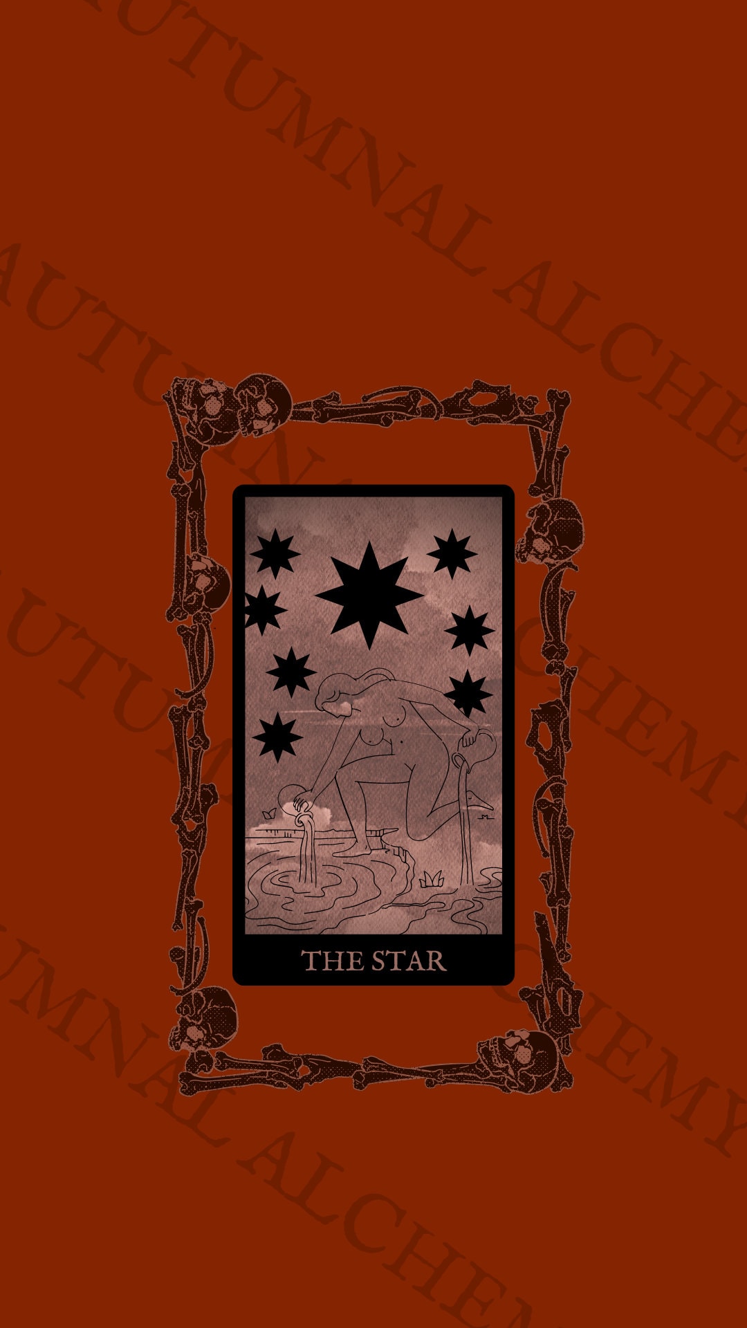 Tarot Card Fall iPhone Wallpaper - Autumnal Witchy Wallpaper - Set of 3 ...