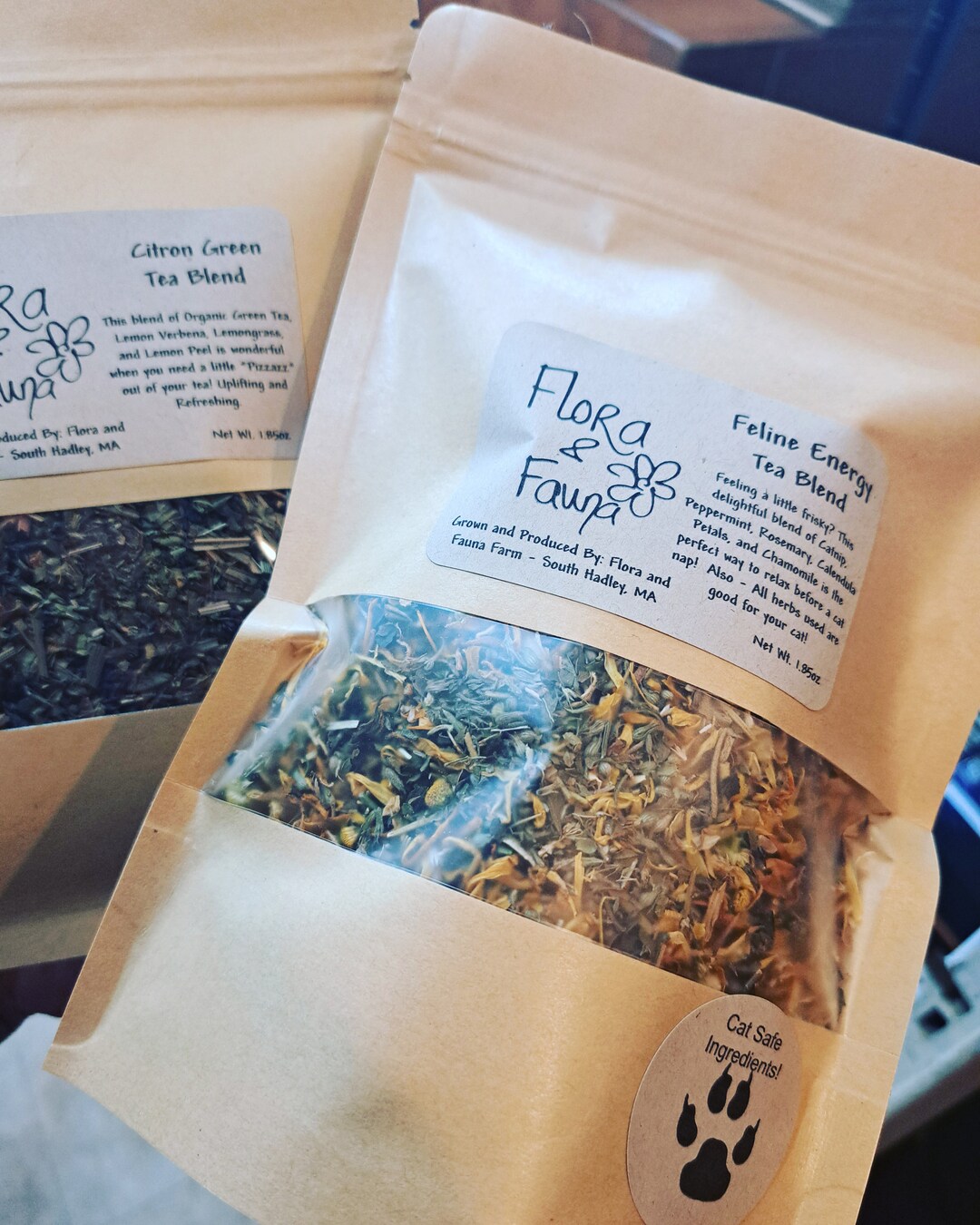 Feline Energy Tea Blend- Tea for People AND Cats- Catnip- Organic Tea ...