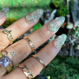 Fairy Garden Cottagecore Inspired Reusable Press on Nails - Etsy