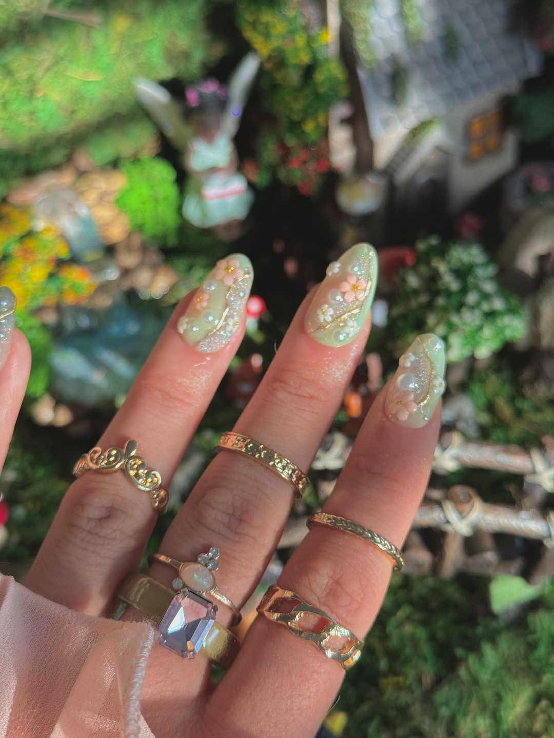 Fairy Garden Cottagecore Inspired Reusable Press on Nails - Etsy