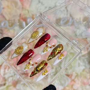 Gold Renaissance Roman Art Inspired -reusable Press on Nails - Etsy