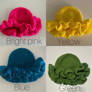 Kids Crochet Ruffle Hat | Crochet Bucket Hat - Etsy