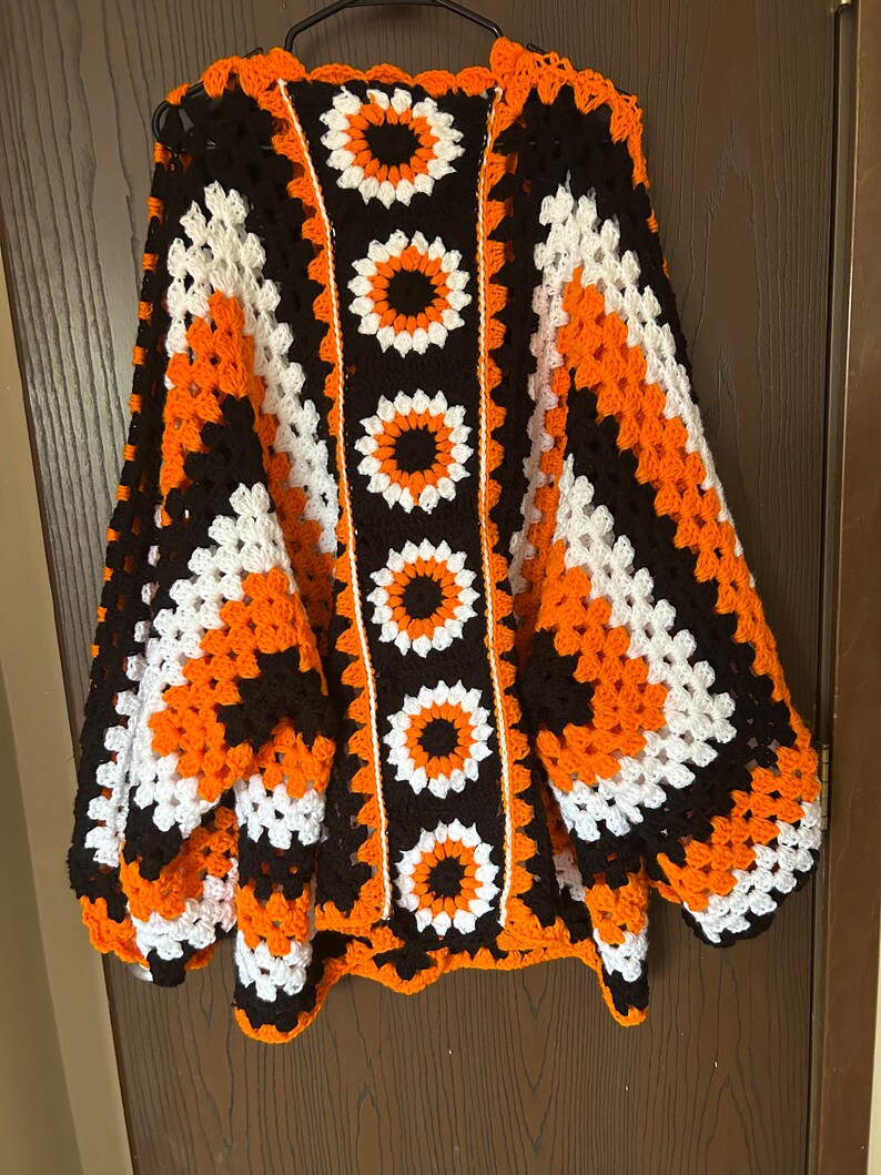 Hexagon Cardigan Granny Squared Design With Pockets Custimizable - Etsy