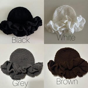 Kids Crochet Ruffle Hat | Crochet Bucket Hat - Etsy