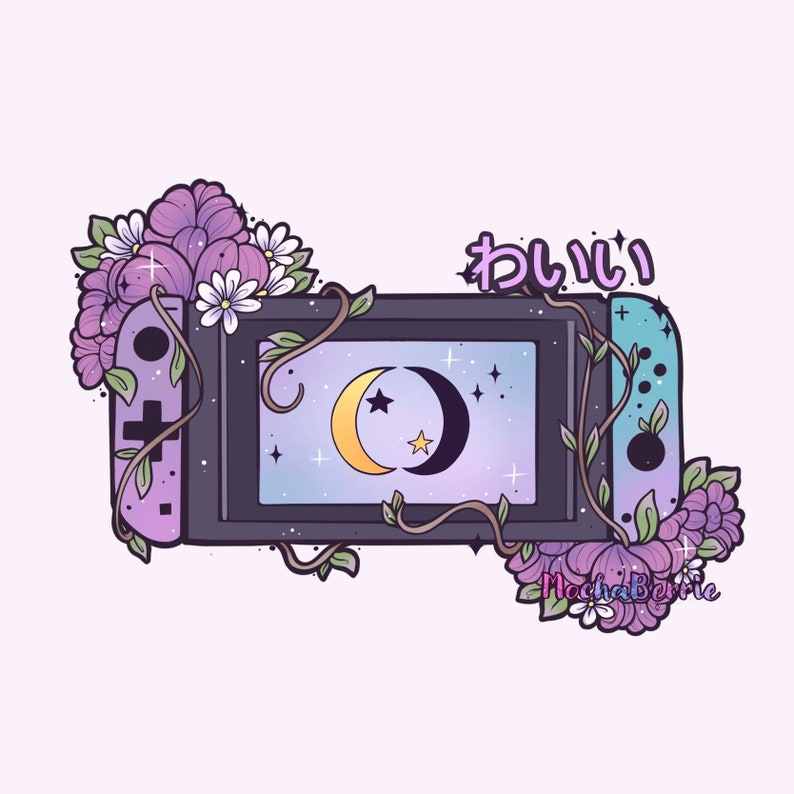 Moon Switch Controller cute Sticker - Etsy