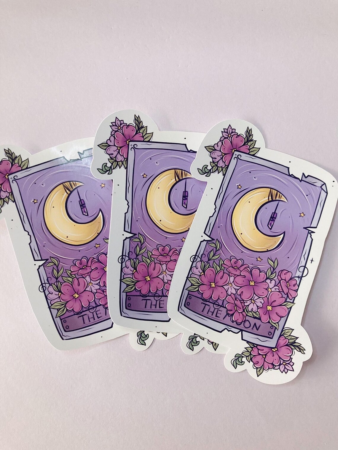 Moon Tarot Card Holographic Glittery Sticker cute Sticker - Etsy