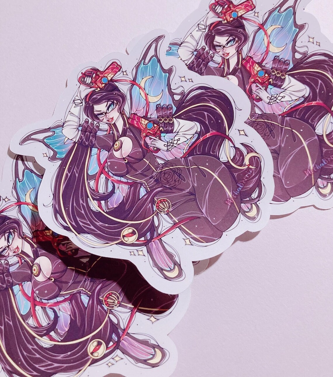 Bayonetta Butterfly Wings Sticker kawaii Stickers - Etsy