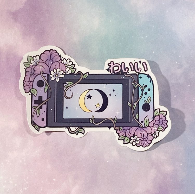 Moon Switch Controller cute Sticker - Etsy