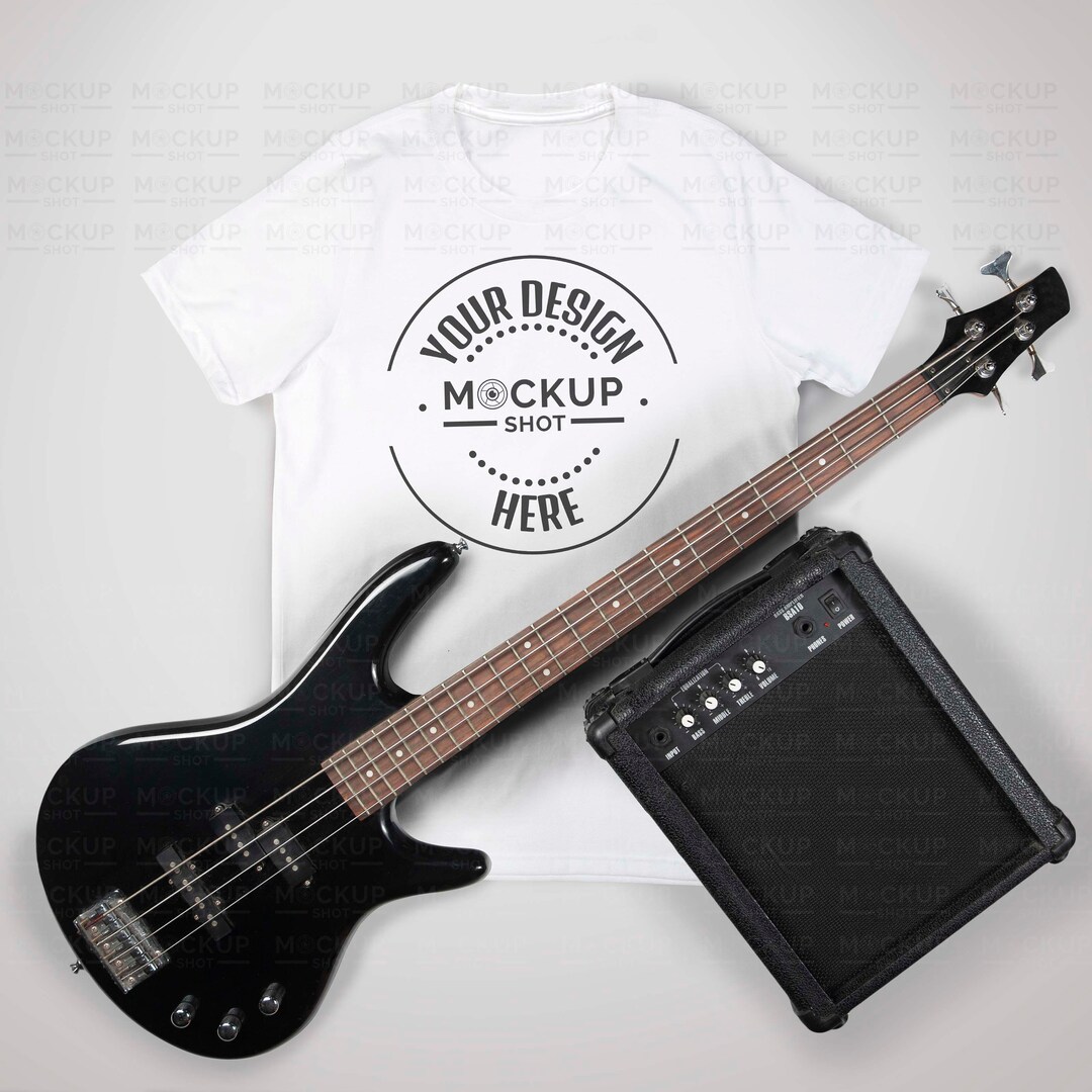 Shirt Mockup - White Shirt Mockup - Music Mockup - Flat Lay Mockup ...