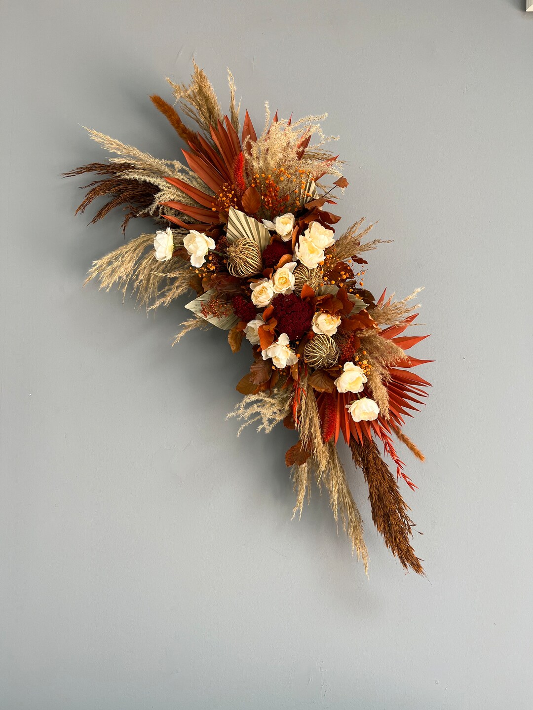 Wedding Flowers Rust Swag Willow Terracotta Wedding Arch Flowers ...