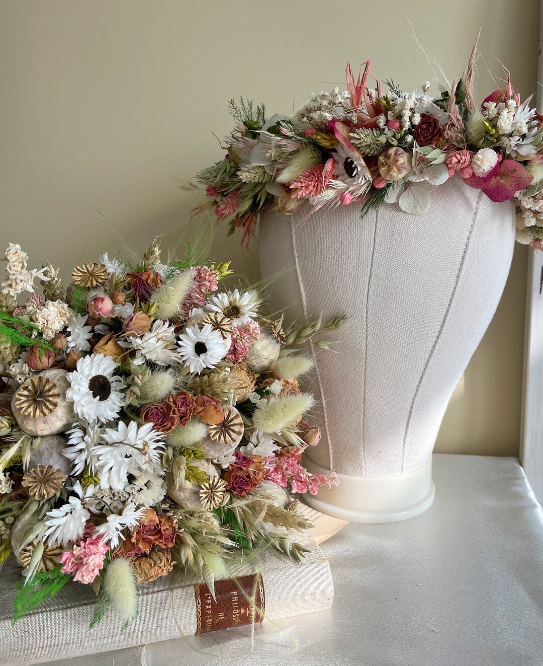 Rustic Wildflower Dried Bouquet for Rustic Bride Wedding Affordable ...