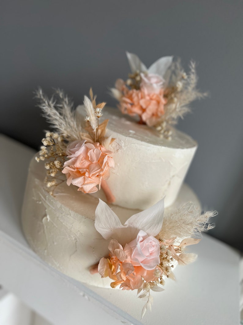 Topper per torta con fiori / Fiori da matrimonio color pesca - Etsy Italia