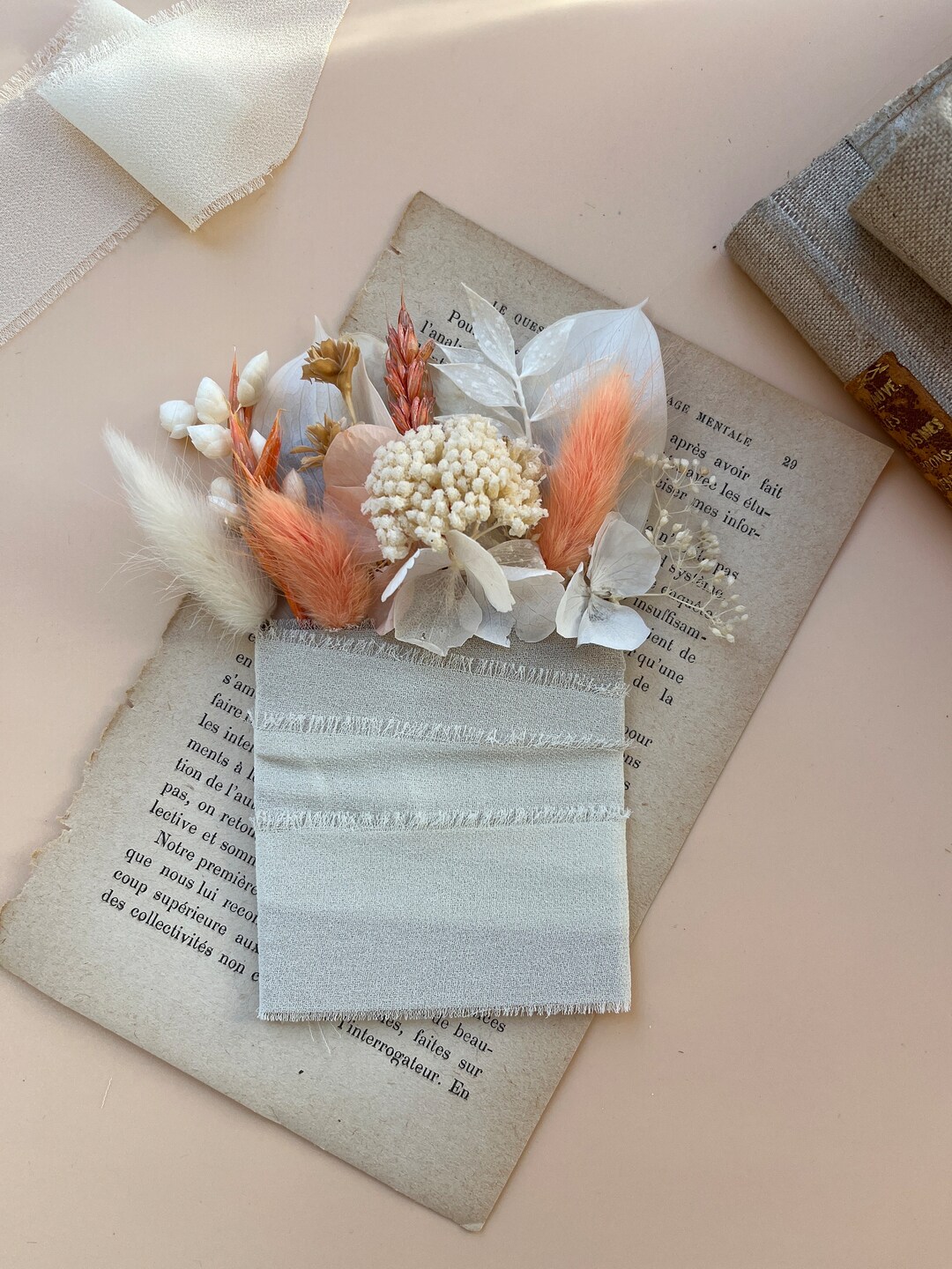 Pocket Boutonniere - Groom Buttonhole Peach - Etsy
