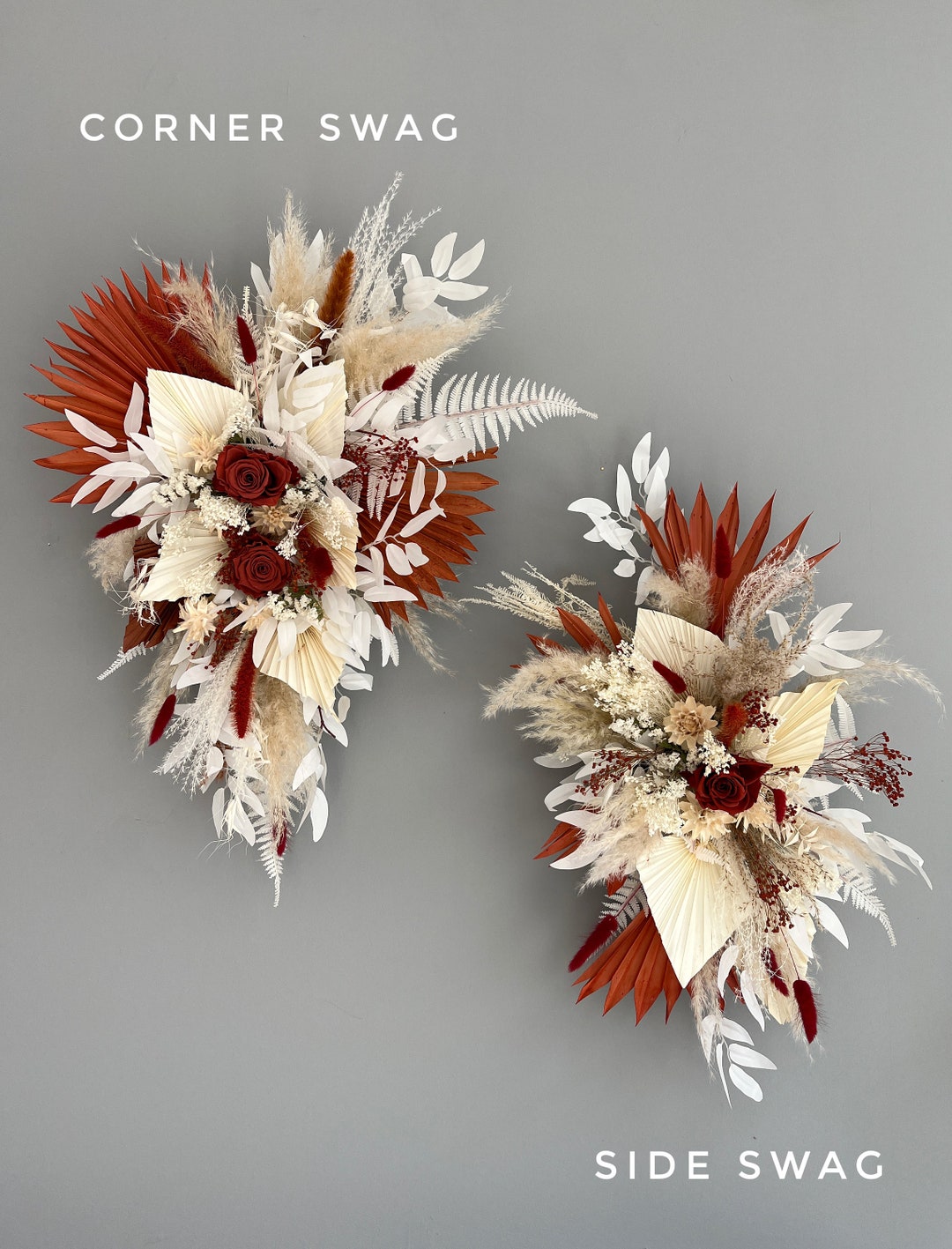 Wedding Flowers Rust Swag Willow Greenery Wedding Arch Flowers Archway ...