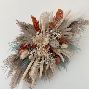 Rust and Blue Wedding Bouquet, Rustic Wedding Bouquet,bridal Bouquet ...