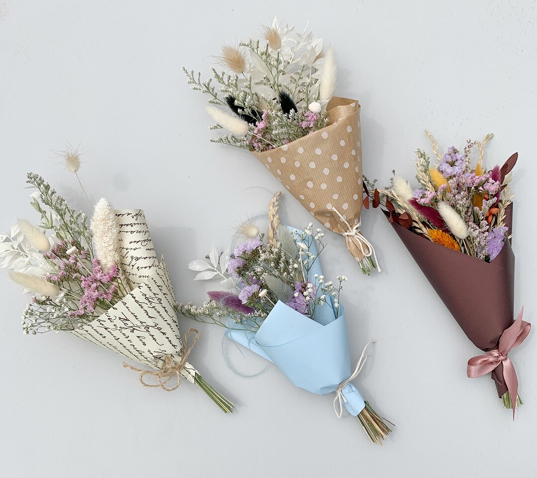 Dried Flower Mini Posies, Bridesmaid Proposal, Bridesmaids Gifts, Add ...
