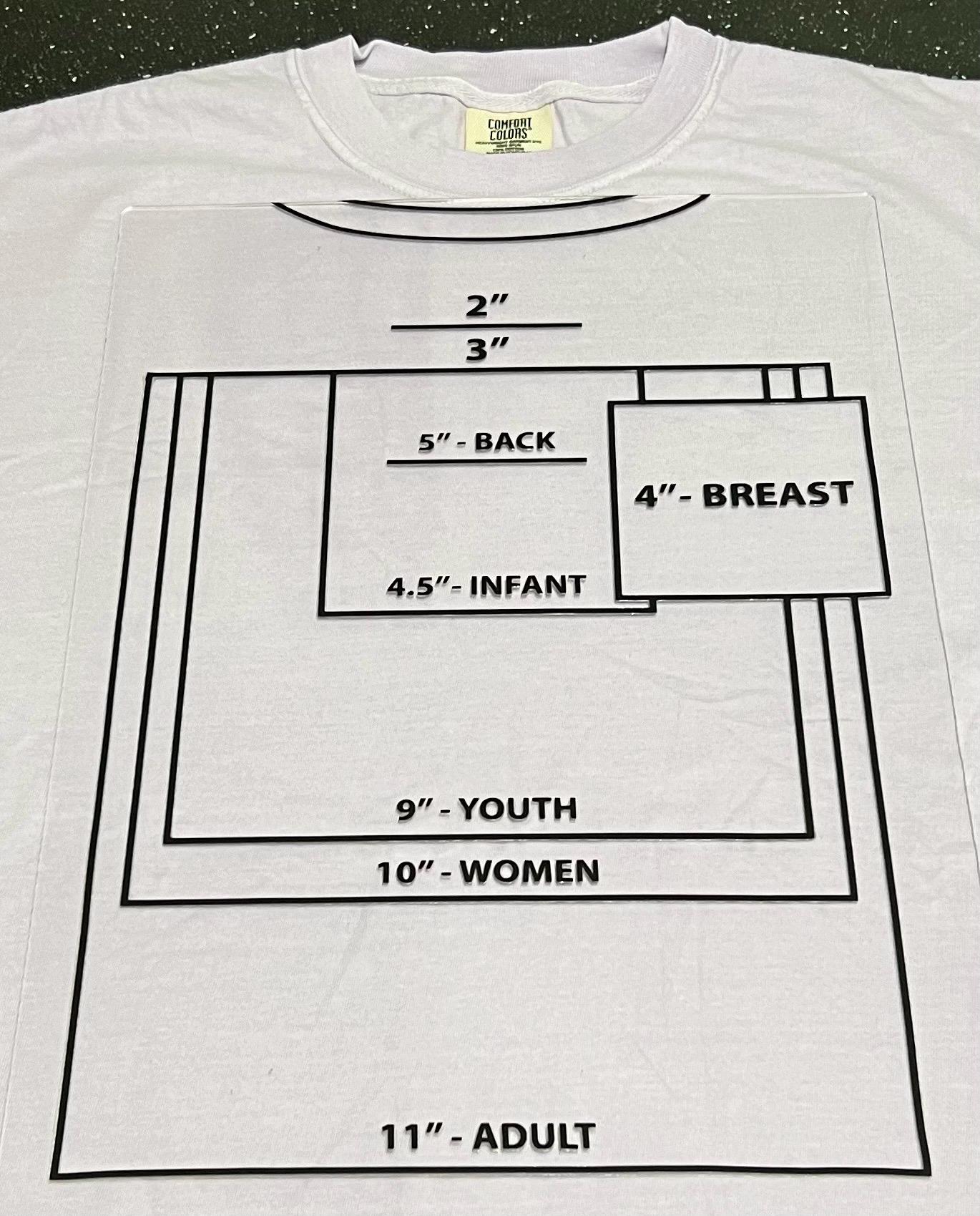 Acrylic Decal Sizing and Placement Guide Tool,acrylic T-shirt Heat ...