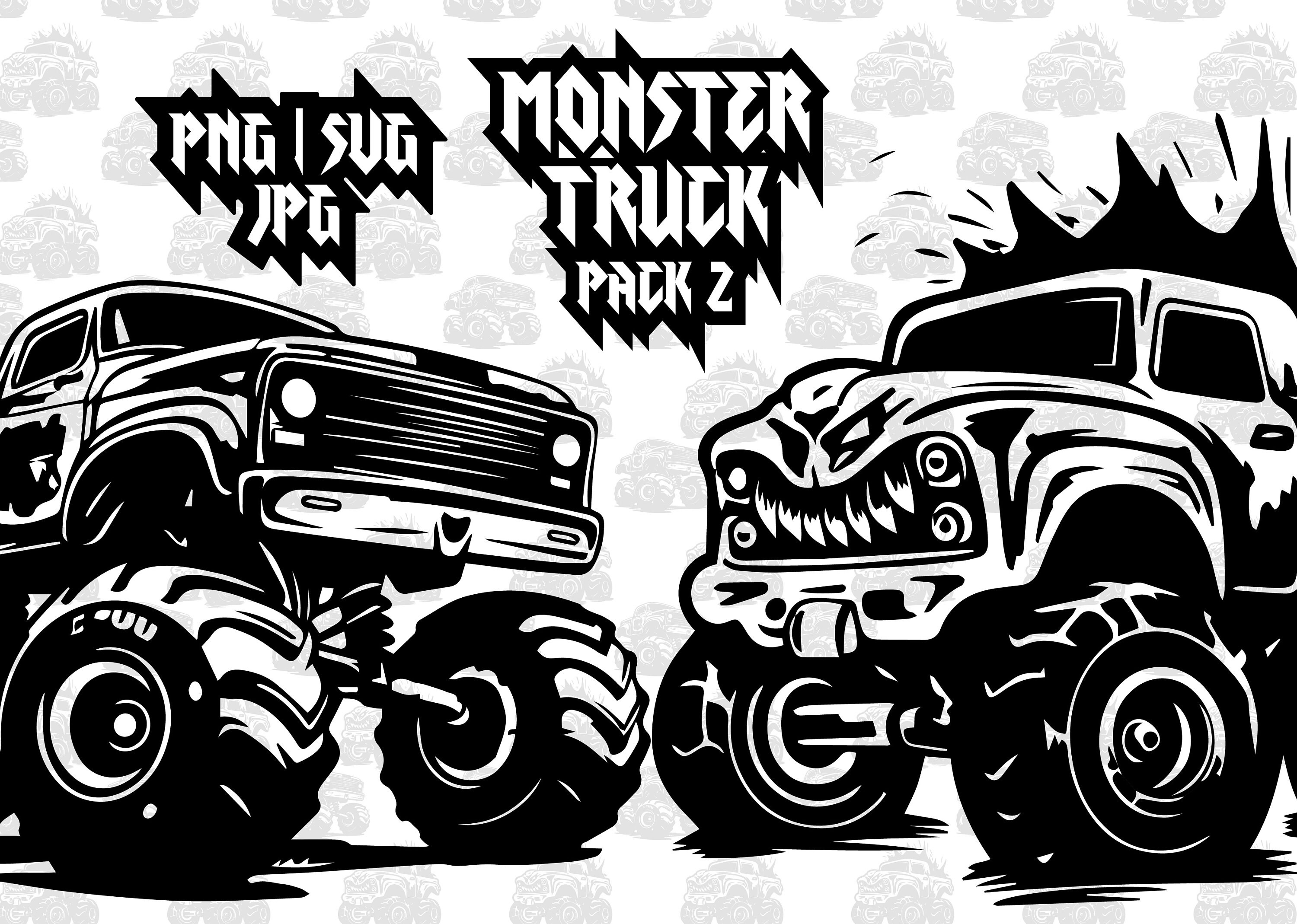 Monster Truck SVG, Monster Truck PNG, File for Cricut, for Silhouette ...