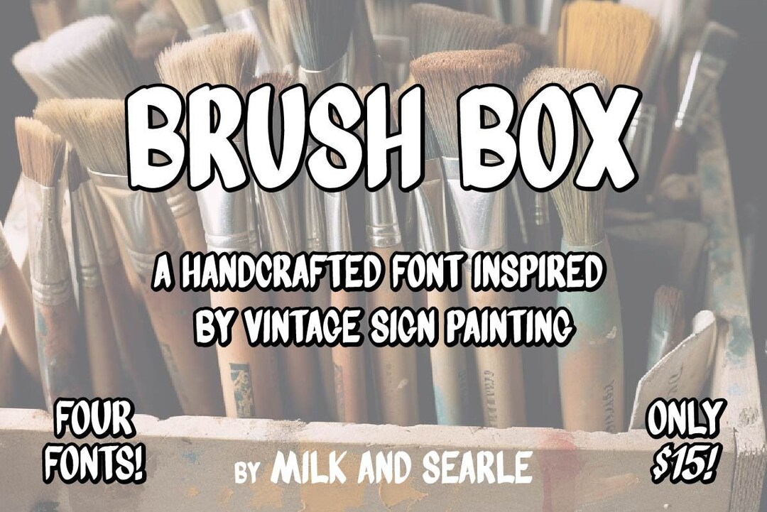 Brush Box - A Font Inspired by Vintage Sign Painting - Etsy