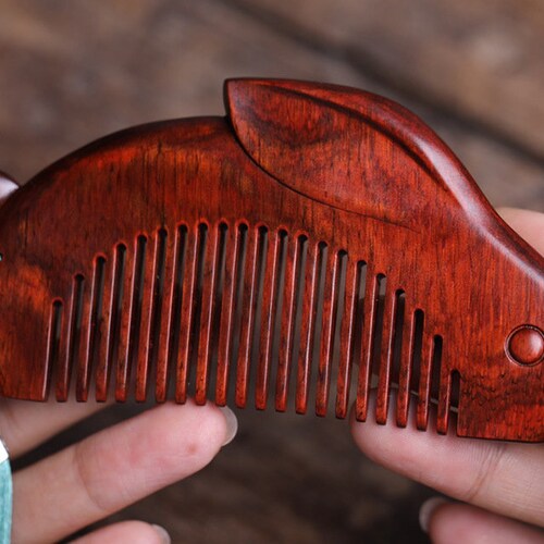 Lotus Wood Comb Retro Purple Rosewood Hair Accessories - Etsy