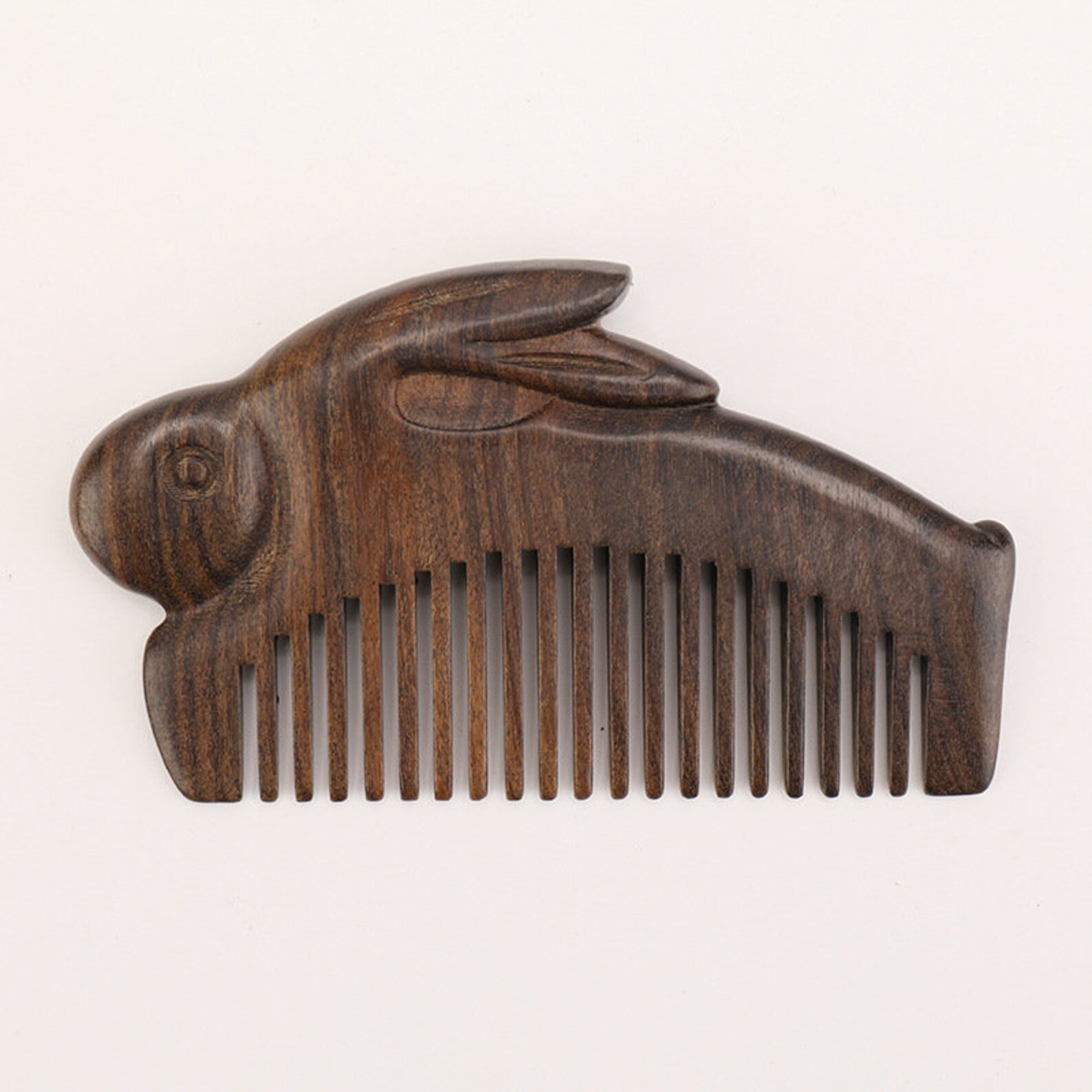 Rabbit shape wood comb retro guaiac hair accessories | Etsy