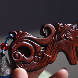 Flower Branch Pattern Long Handle Wood Comb Nice Red - Etsy