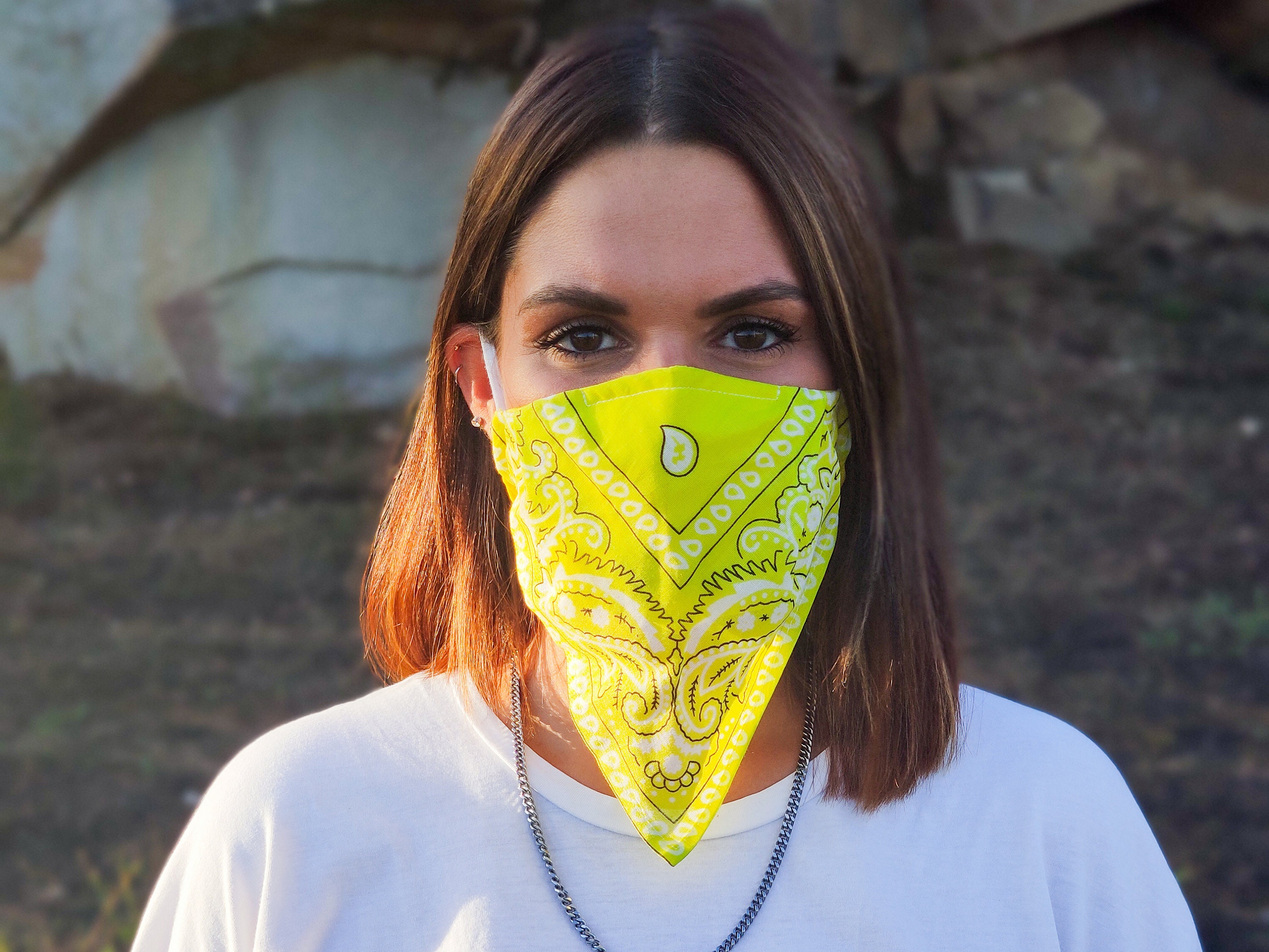 Bandana Face Mask The Only Complete Face Mask With Paisley Etsy